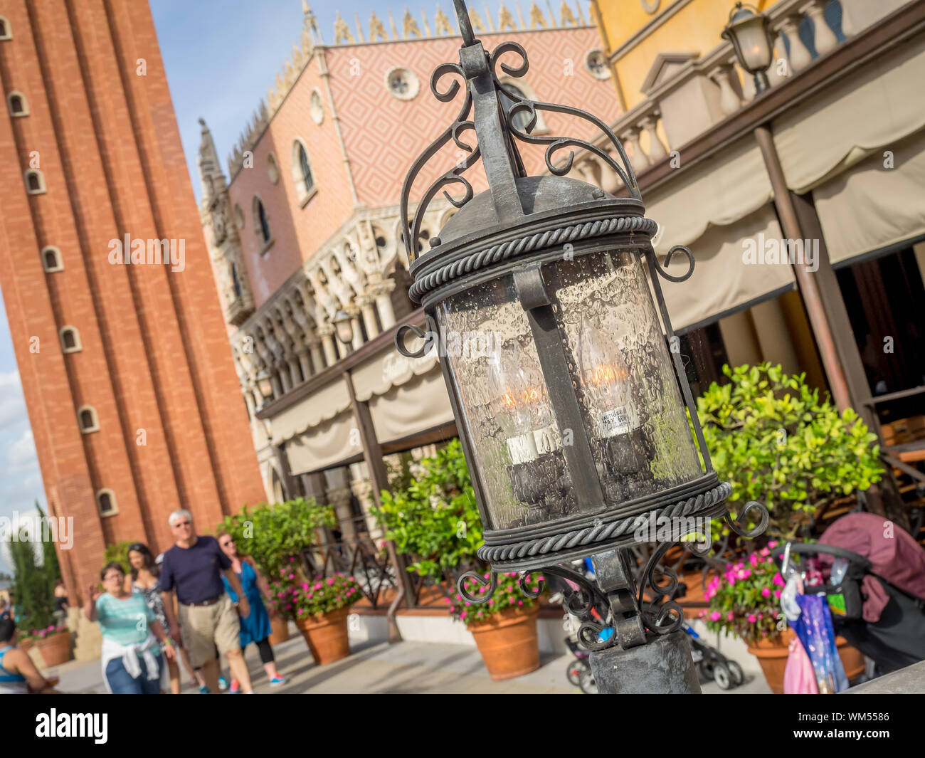 View of the Epcot Theme Park at Disney World in Orlando, Florida. Epcot ...