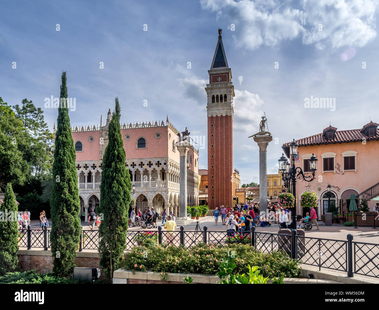 View of the Epcot Theme Park at Disney World in Orlando, Florida. Epcot ...