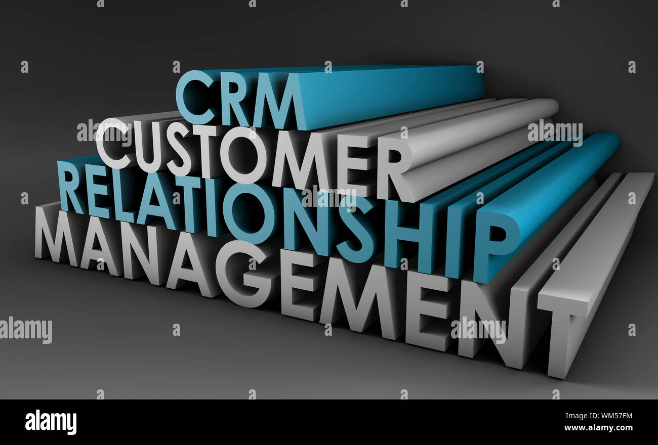 Customer Relationship Management CRM in 3d Art Stock Photo - Alamy