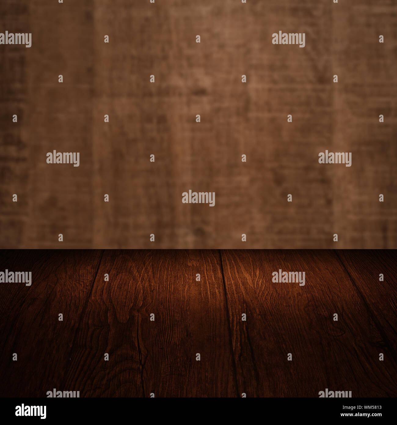 Wood background - table with wooden wall Stock Photo - Alamy