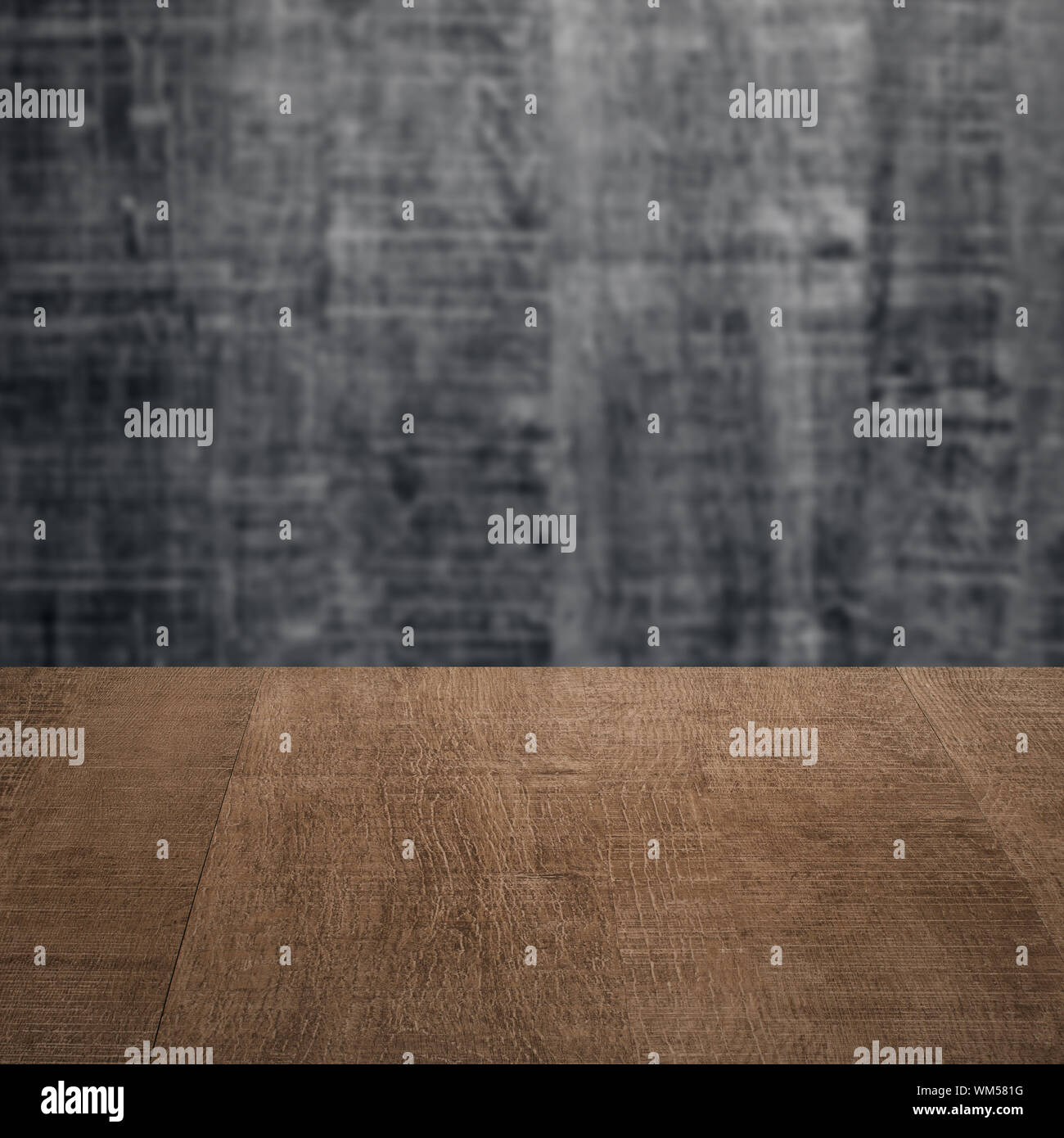 Wood background - table with wooden wall Stock Photo - Alamy