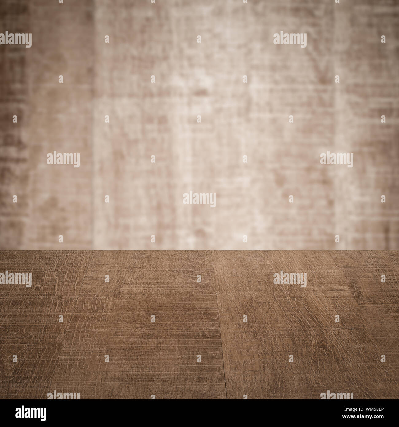 Wood background - table with wooden wall Stock Photo - Alamy
