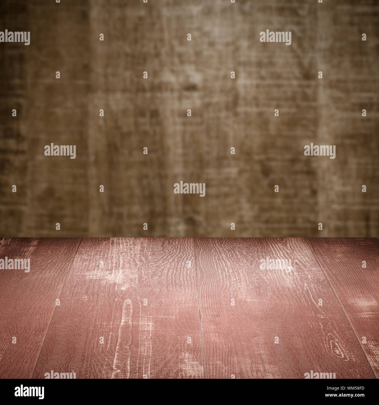 Wood background - table with wooden wall Stock Photo - Alamy