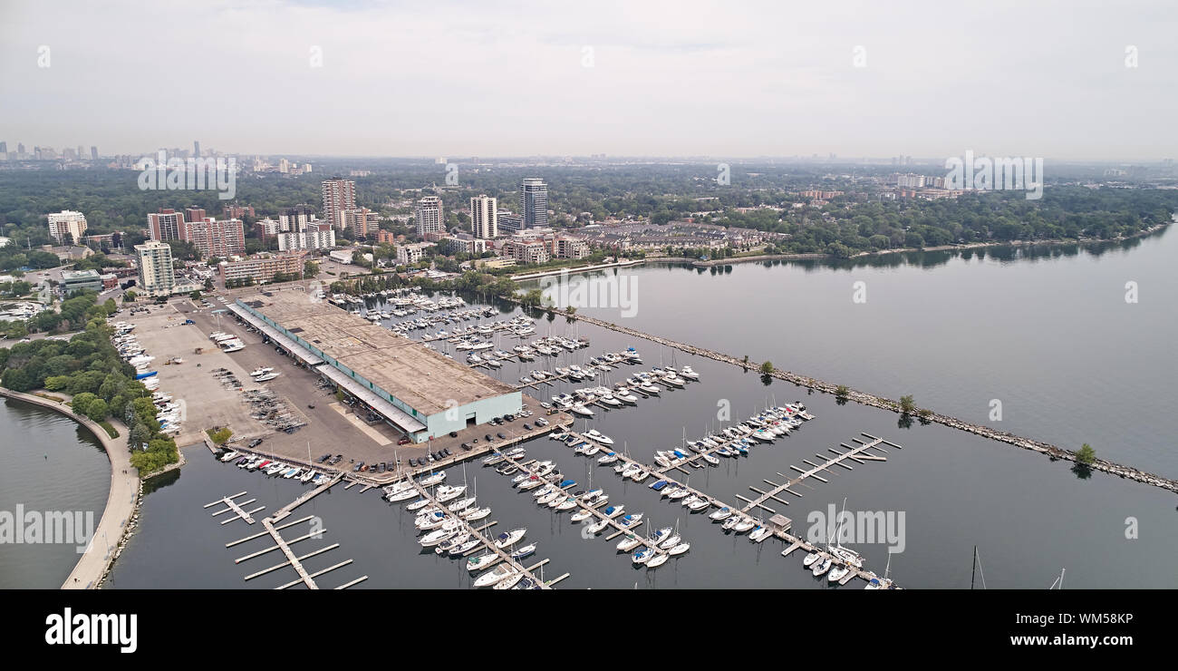 Port Credit Harbour area Stock Photo - Alamy