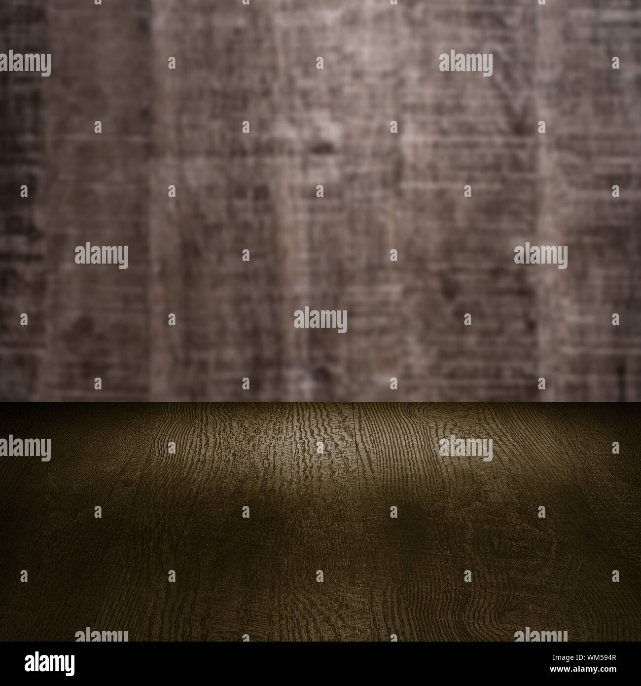 Wood background - table with wooden wall Stock Photo - Alamy