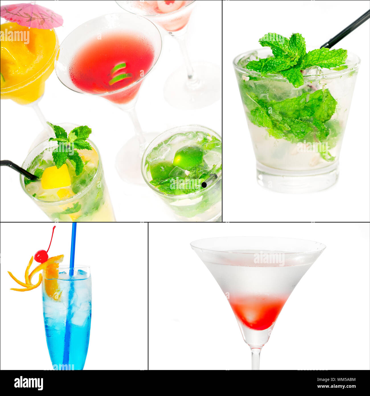 Cocktails collage hi-res stock photography and images - Alamy