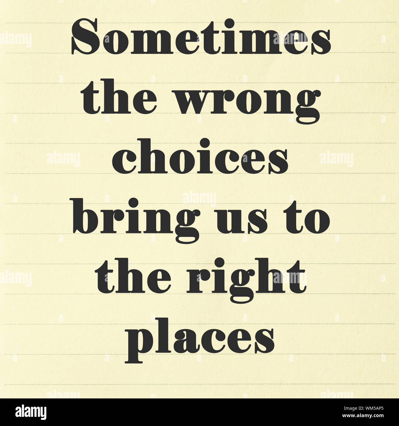 Inspirational motivating quote on note paper background Stock Photo - Alamy