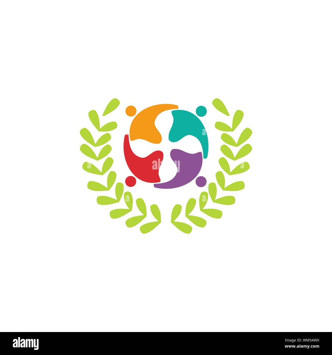 Commitment Teamwork Together Business Logo Illustration Vector Stock ...