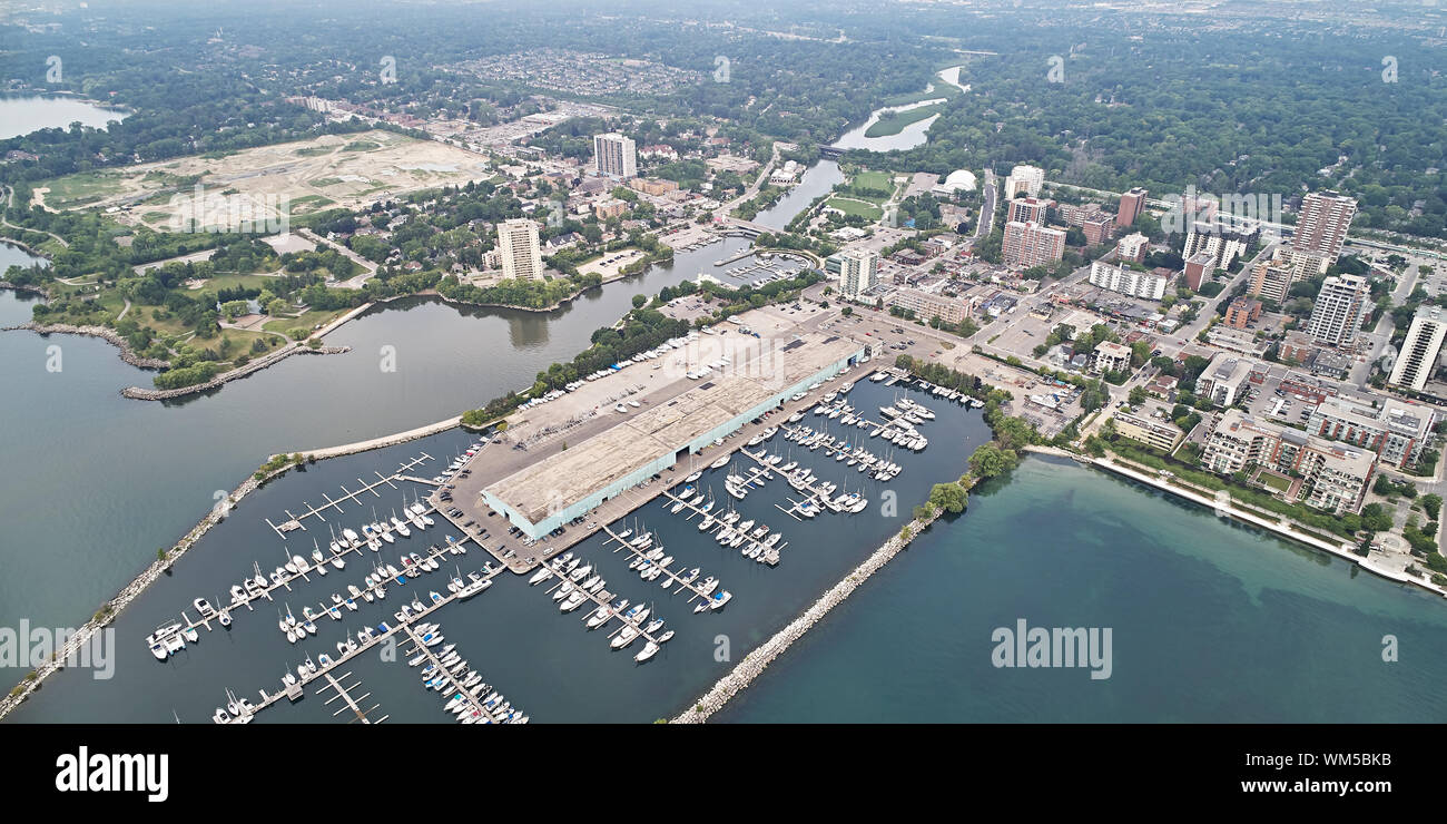 Port Credit Harbour area Stock Photo - Alamy