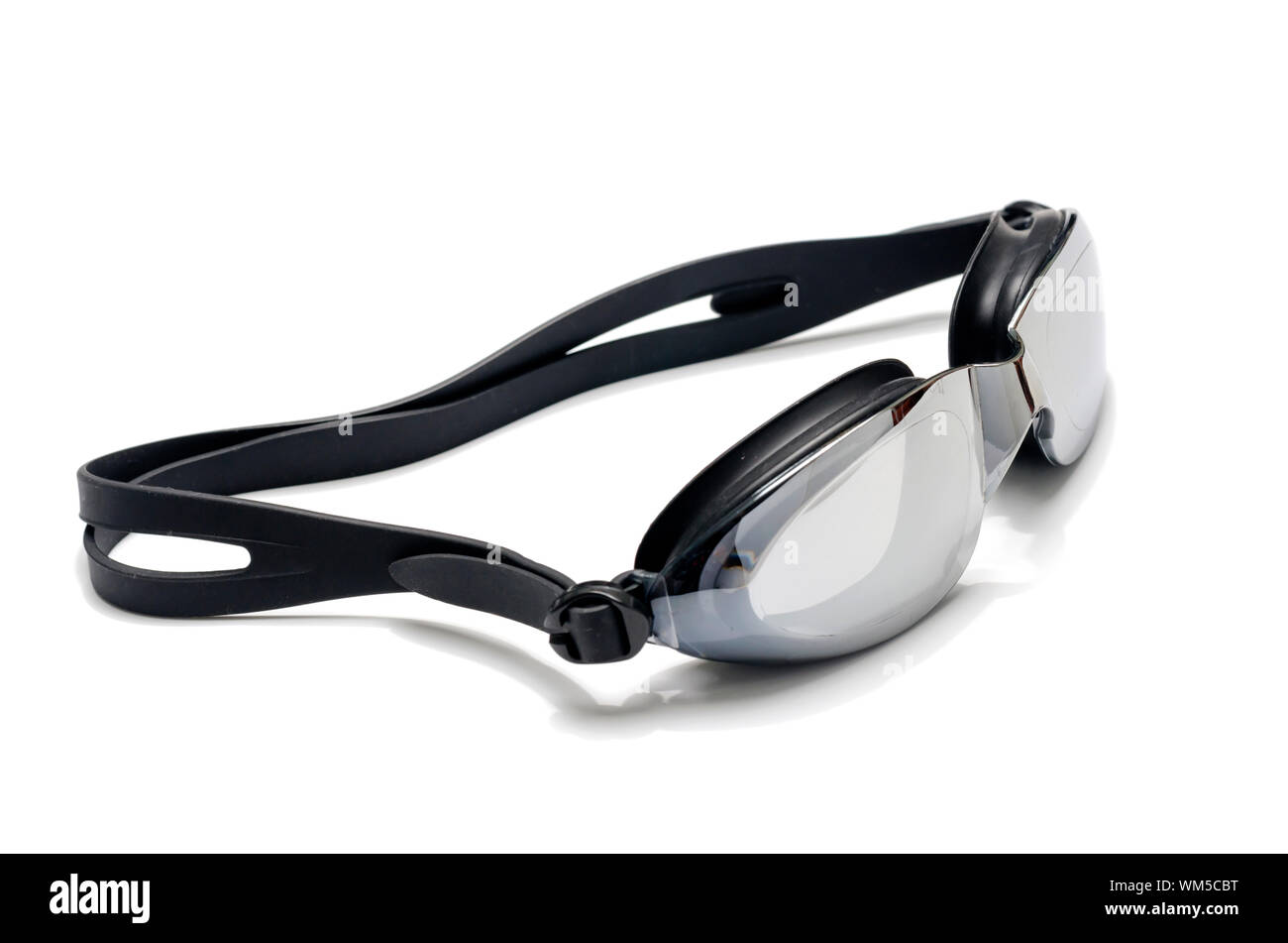 swimming goggles on white background Stock Photo - Alamy