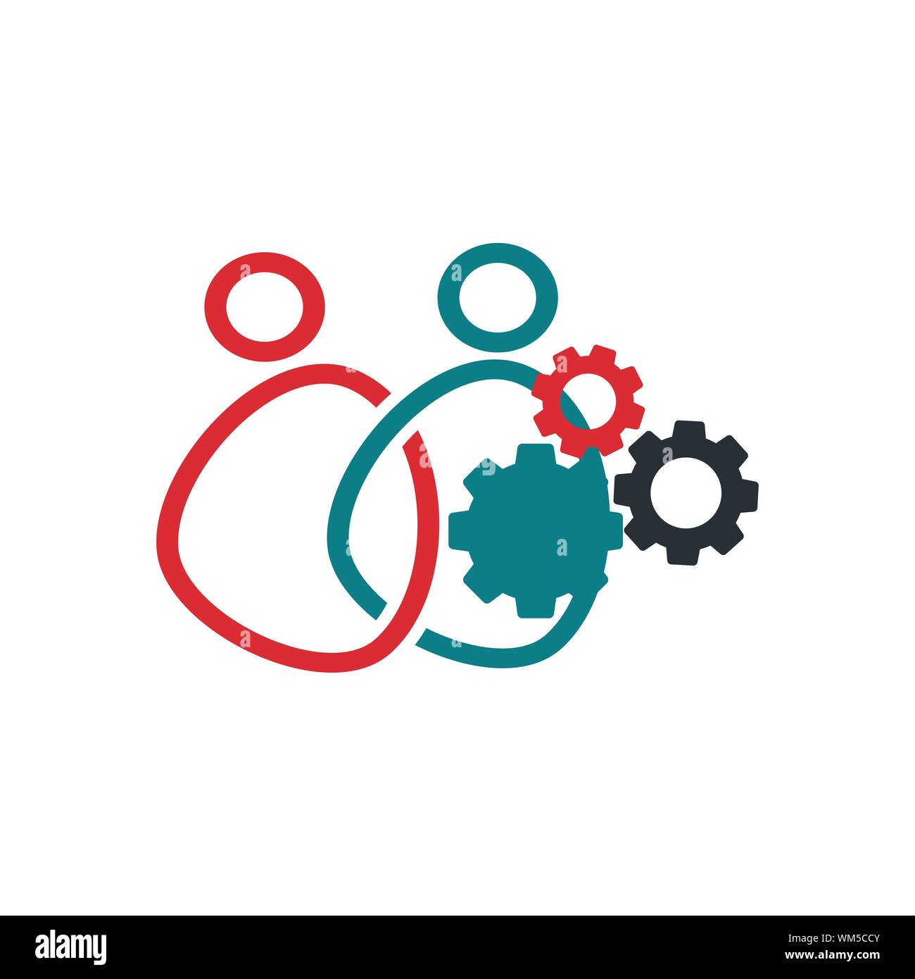 Commitment Teamwork Together Business Logo Illustration Vector Stock Vector Image & Art - Alamy