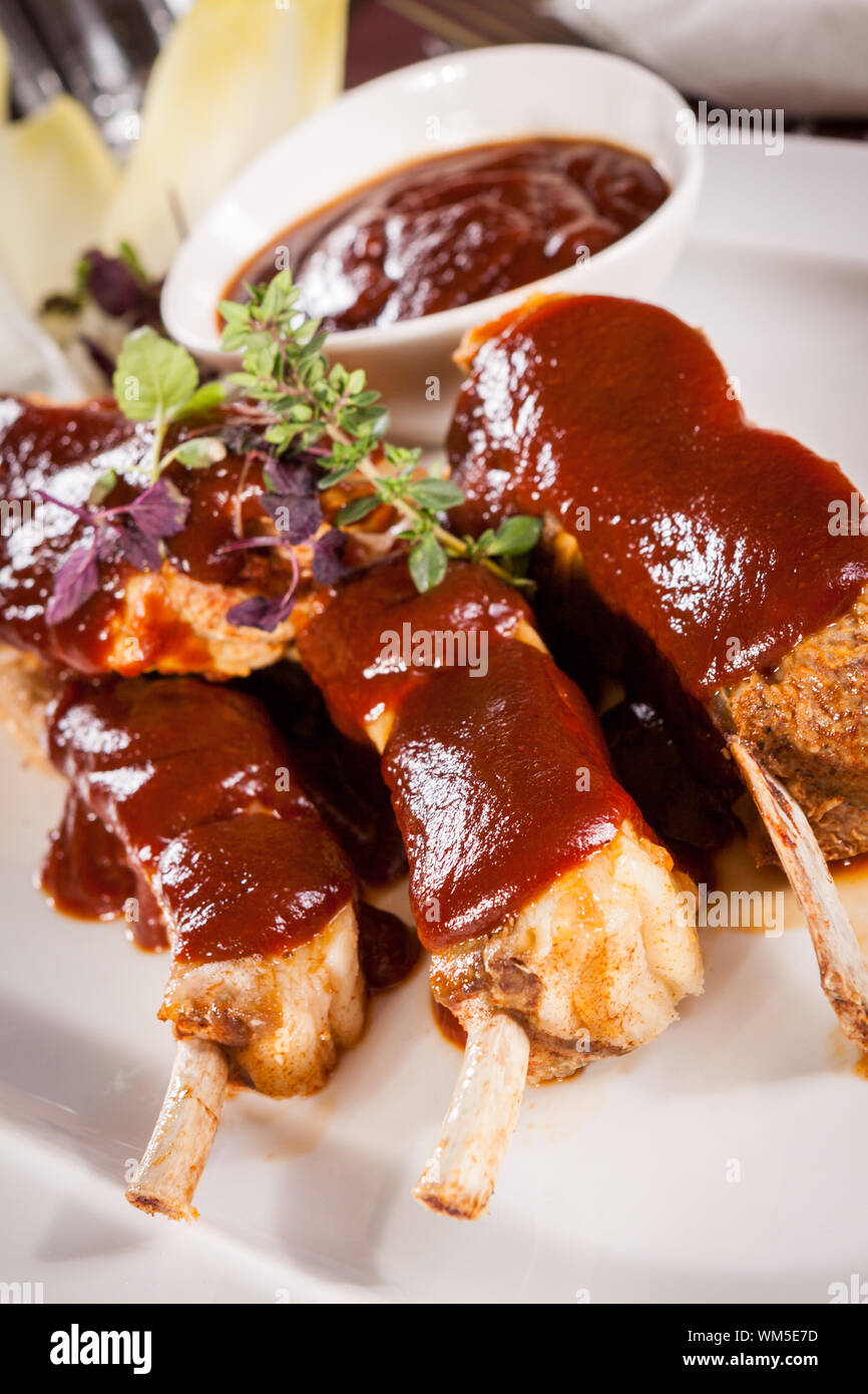 Eating delicious grilled ribs hi-res stock photography and images - Alamy