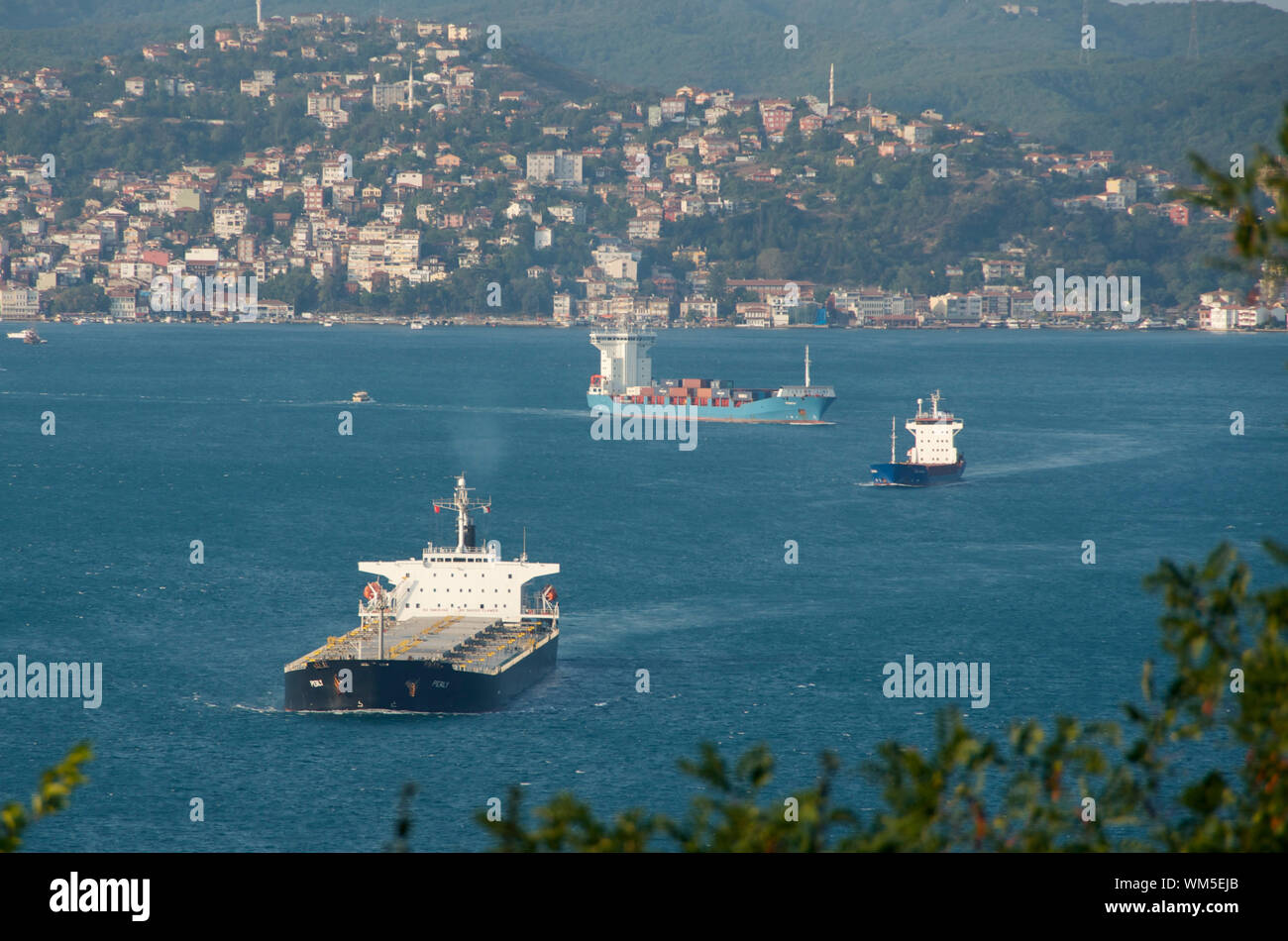 Boats in the Dardanelles Strait Stock Photo - Alamy