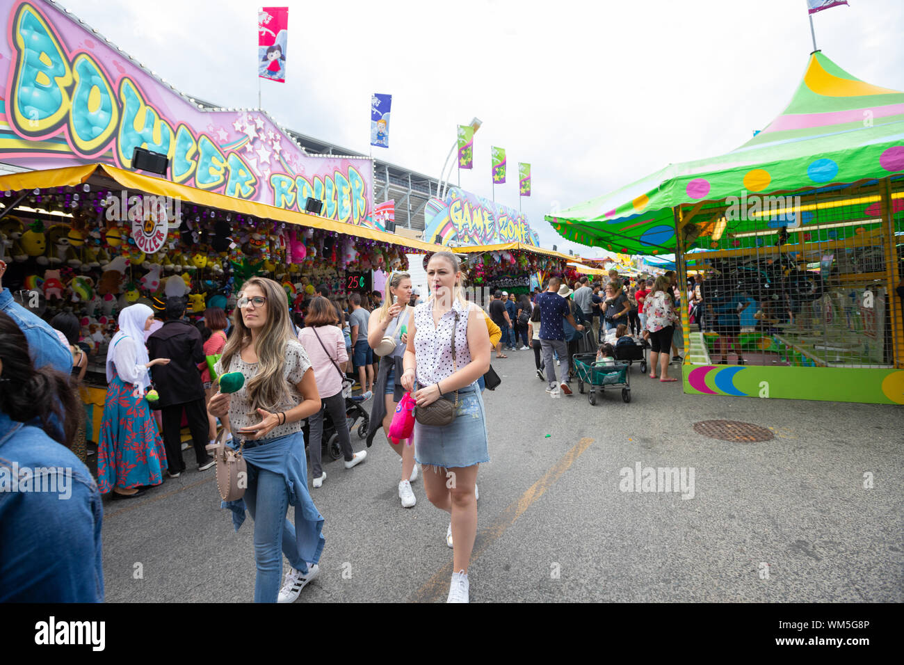 People Walking At The Annual Canadian National Exhibition, Toronto ...