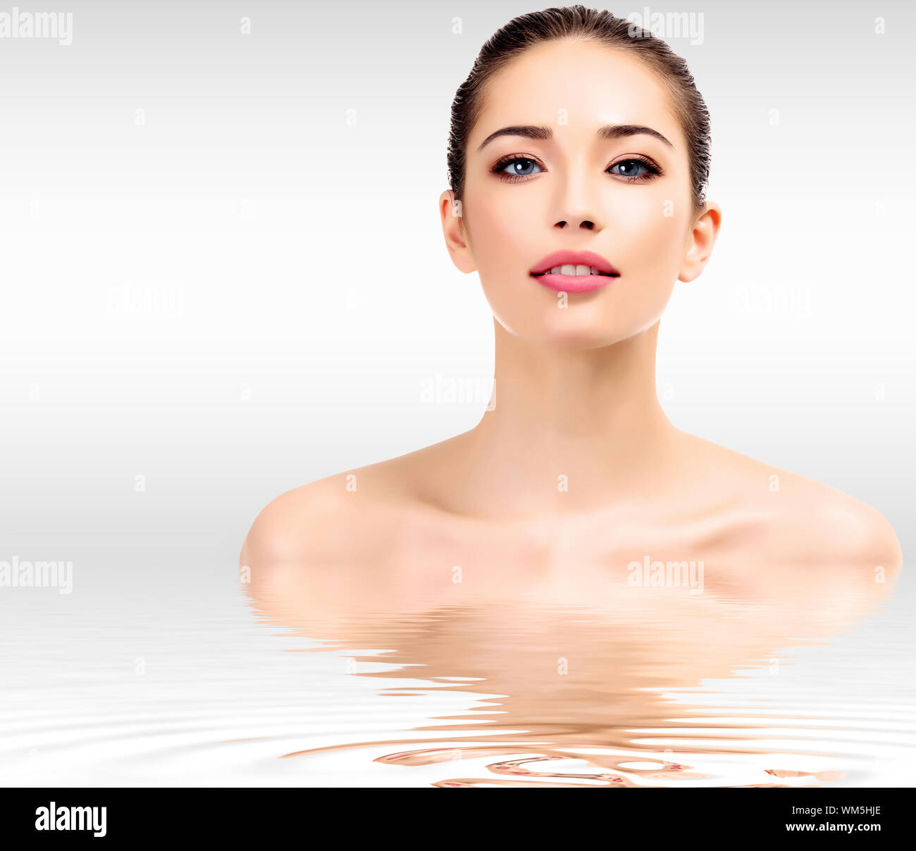 Beautiful young female with clean fresh skin Stock Photo - Alamy