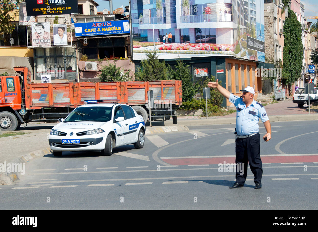 A Turkish policeman in a street of Istanbul Stock Photo - Alamy