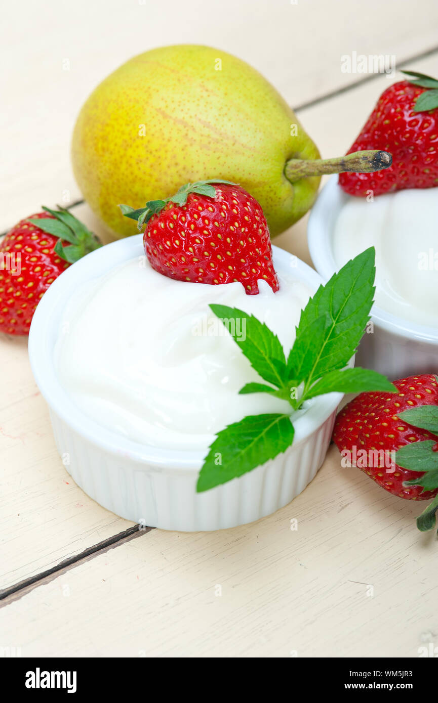 fruits and yogurt Stock Photo - Alamy