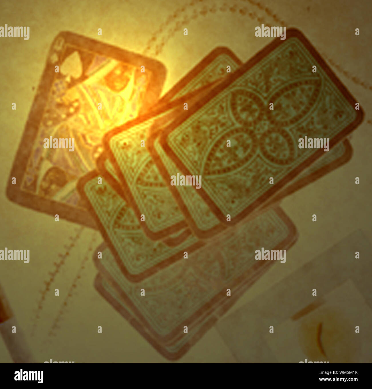 Deck card vintage background illustration, grunge design Stock Photo ...