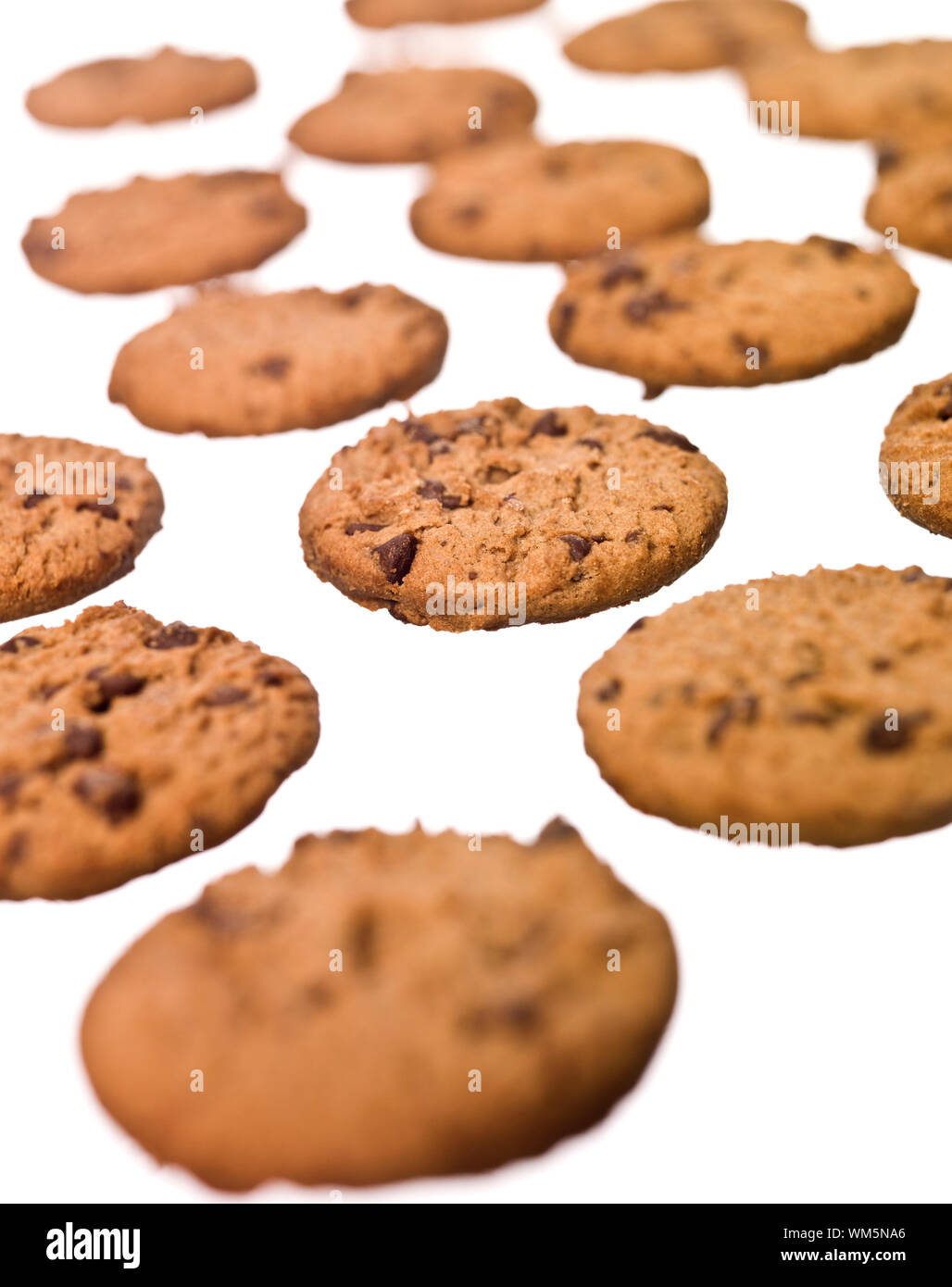 Multiple cookies isolated on a white background Stock Photo - Alamy