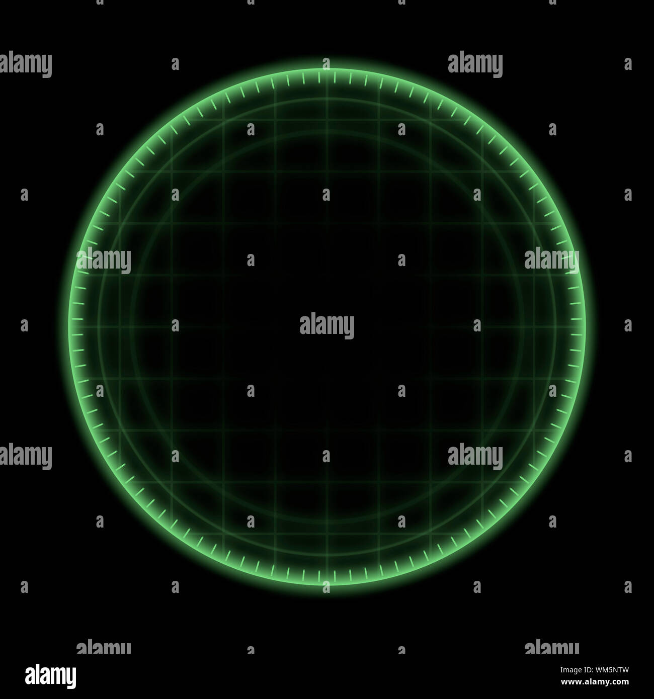 An image of a green radar ring background Stock Photo - Alamy
