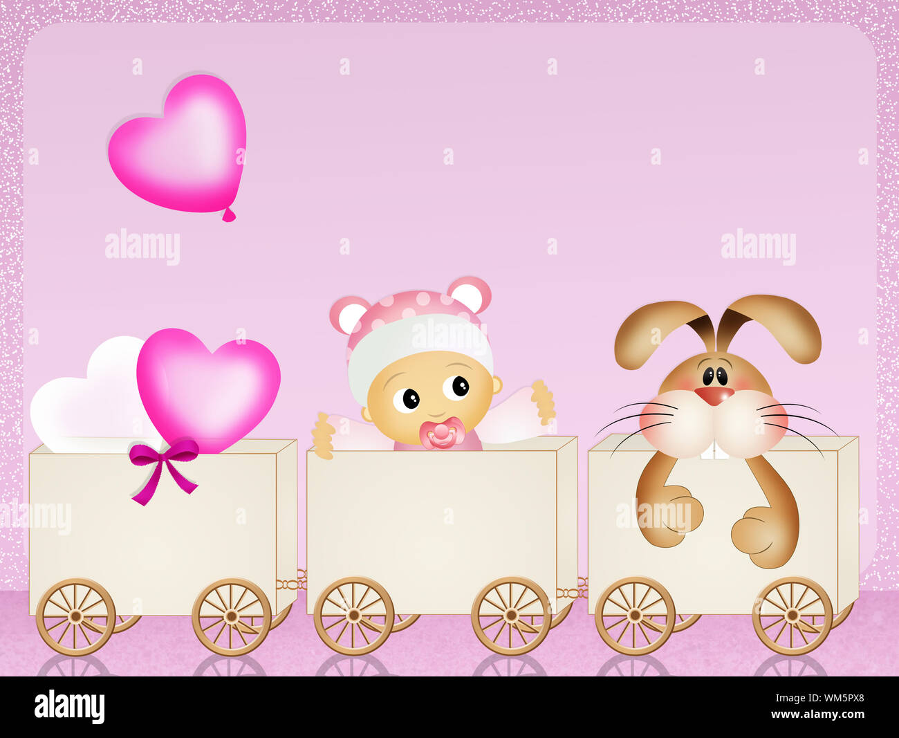 baby on train Stock Photo - Alamy