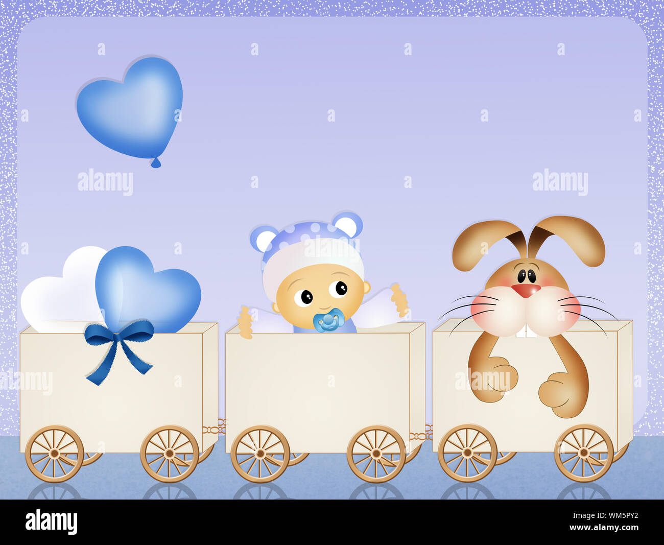 baby on train Stock Photo - Alamy