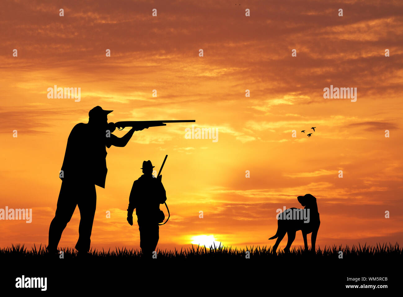 Hunter At Sunset Picture