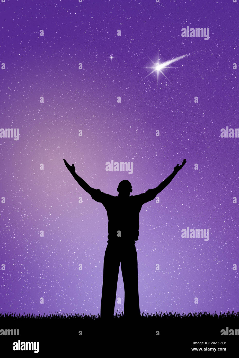 Man in the night Stock Photo - Alamy