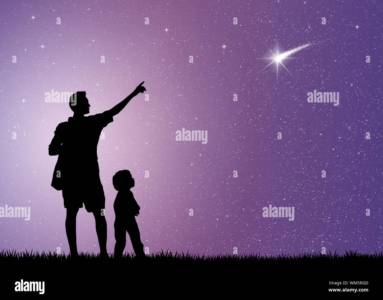 Looking at shooting stars hi-res stock photography and images - Alamy