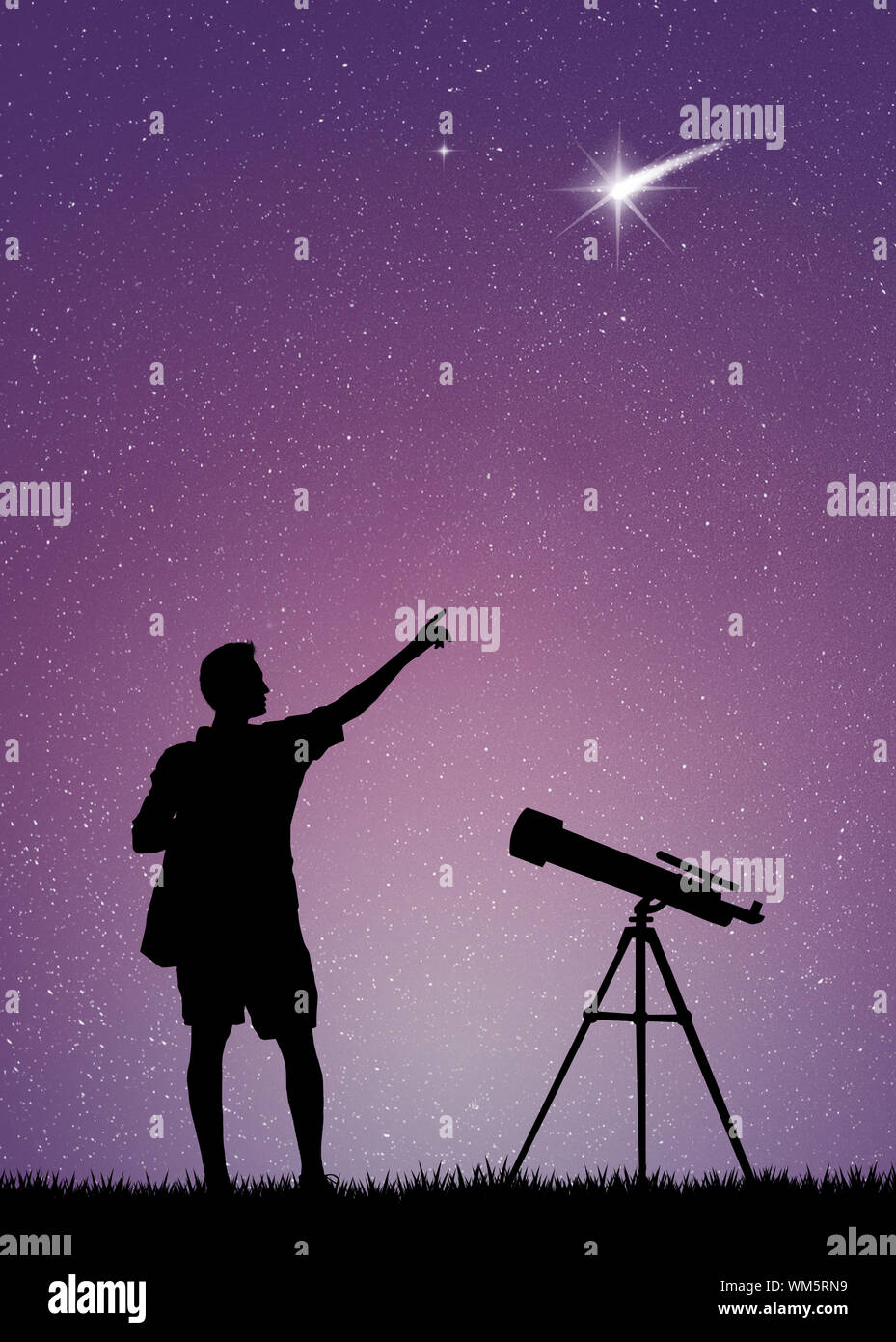 Looking at shooting stars hi-res stock photography and images - Alamy