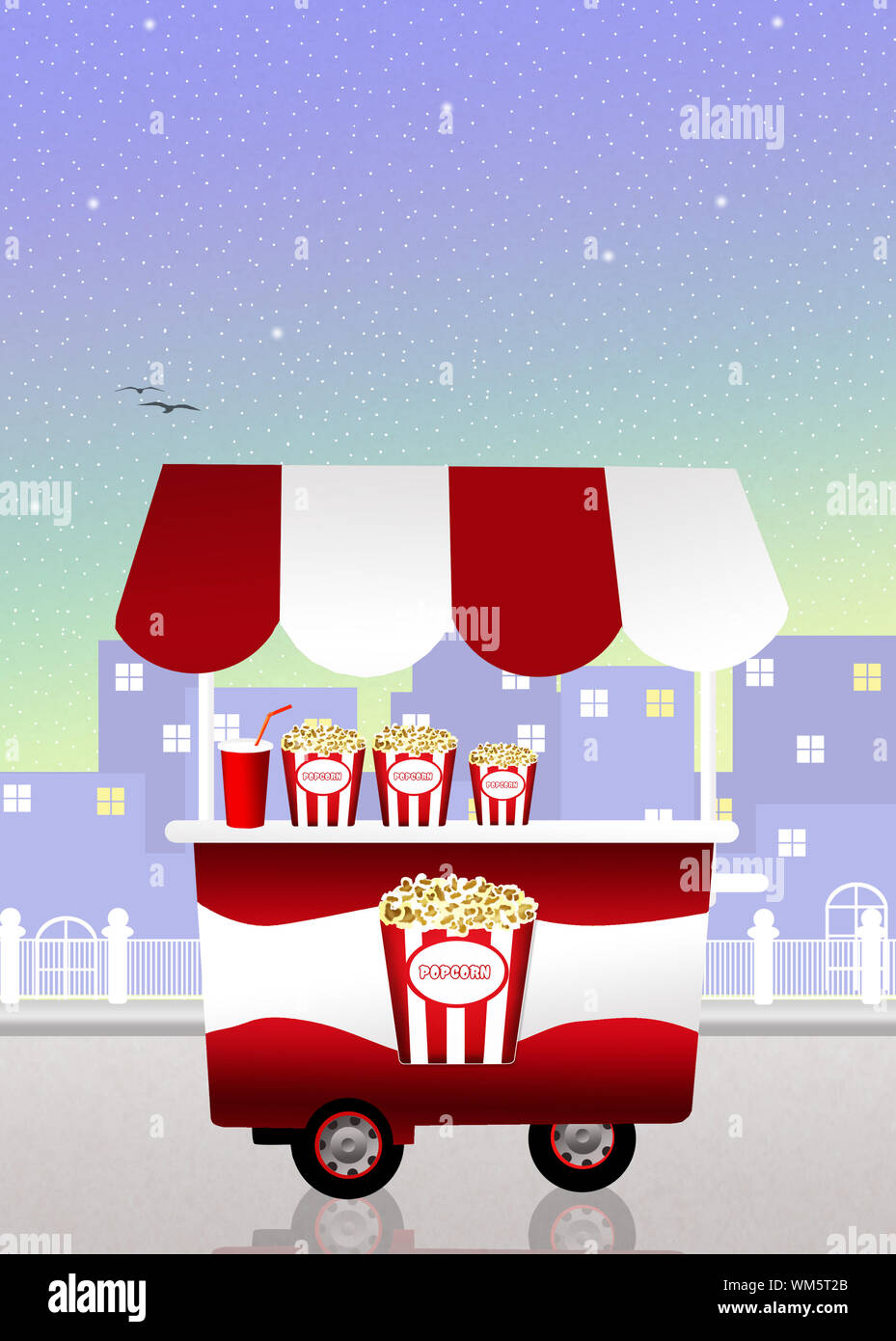 Pop corn cart hi-res stock photography and images - Alamy