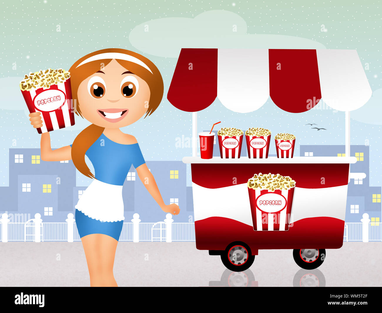 pop corn cart Stock Photo - Alamy