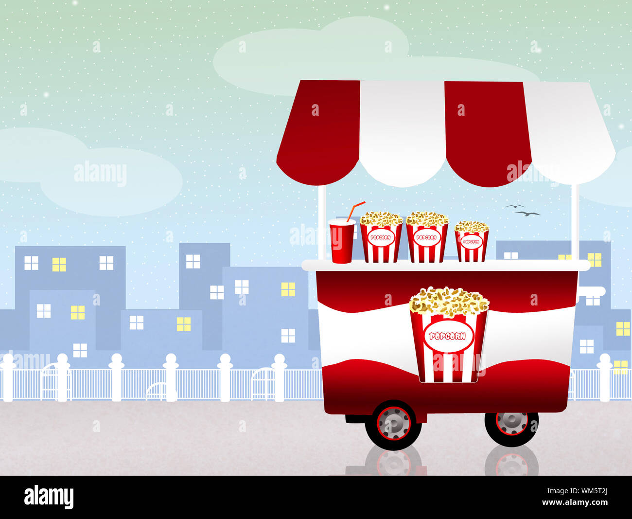 pop corn cart Stock Photo - Alamy