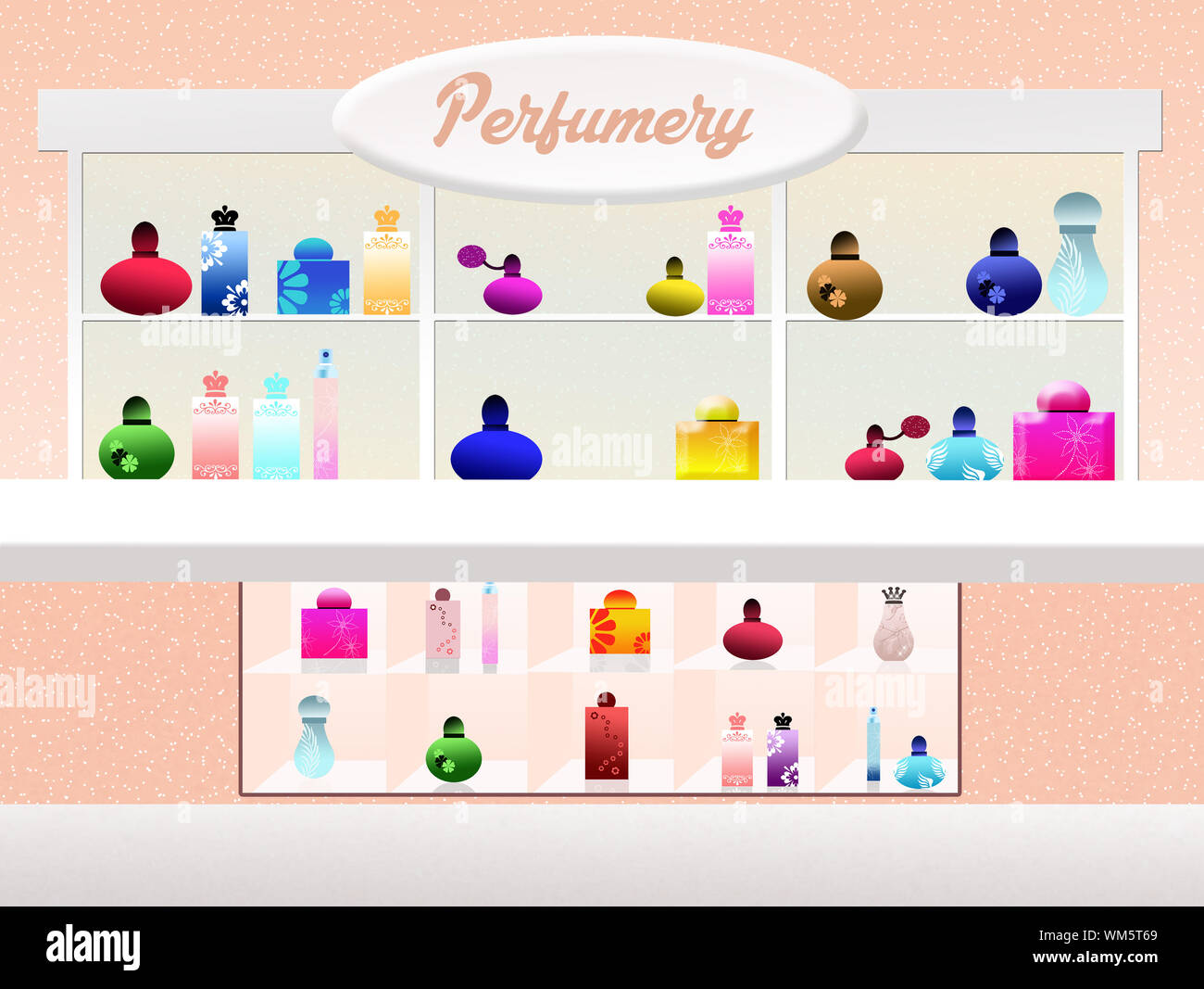 Perfume showcase hi-res stock photography and images - Alamy