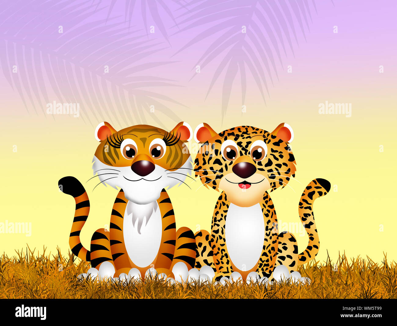 leopard and tiger Stock Photo - Alamy
