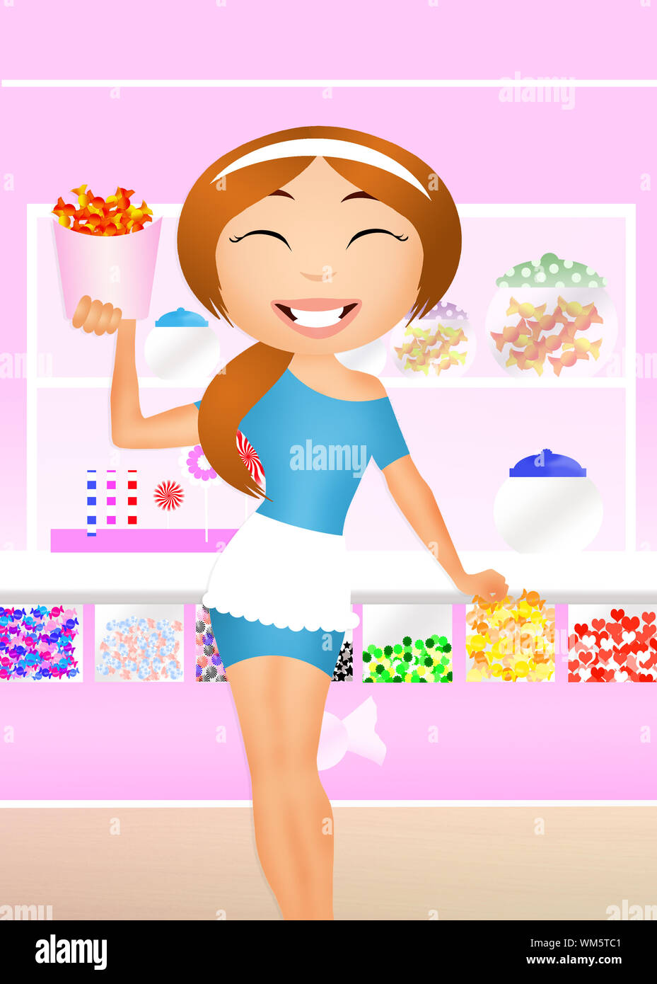 Selling candy girl hi-res stock photography and images - Alamy