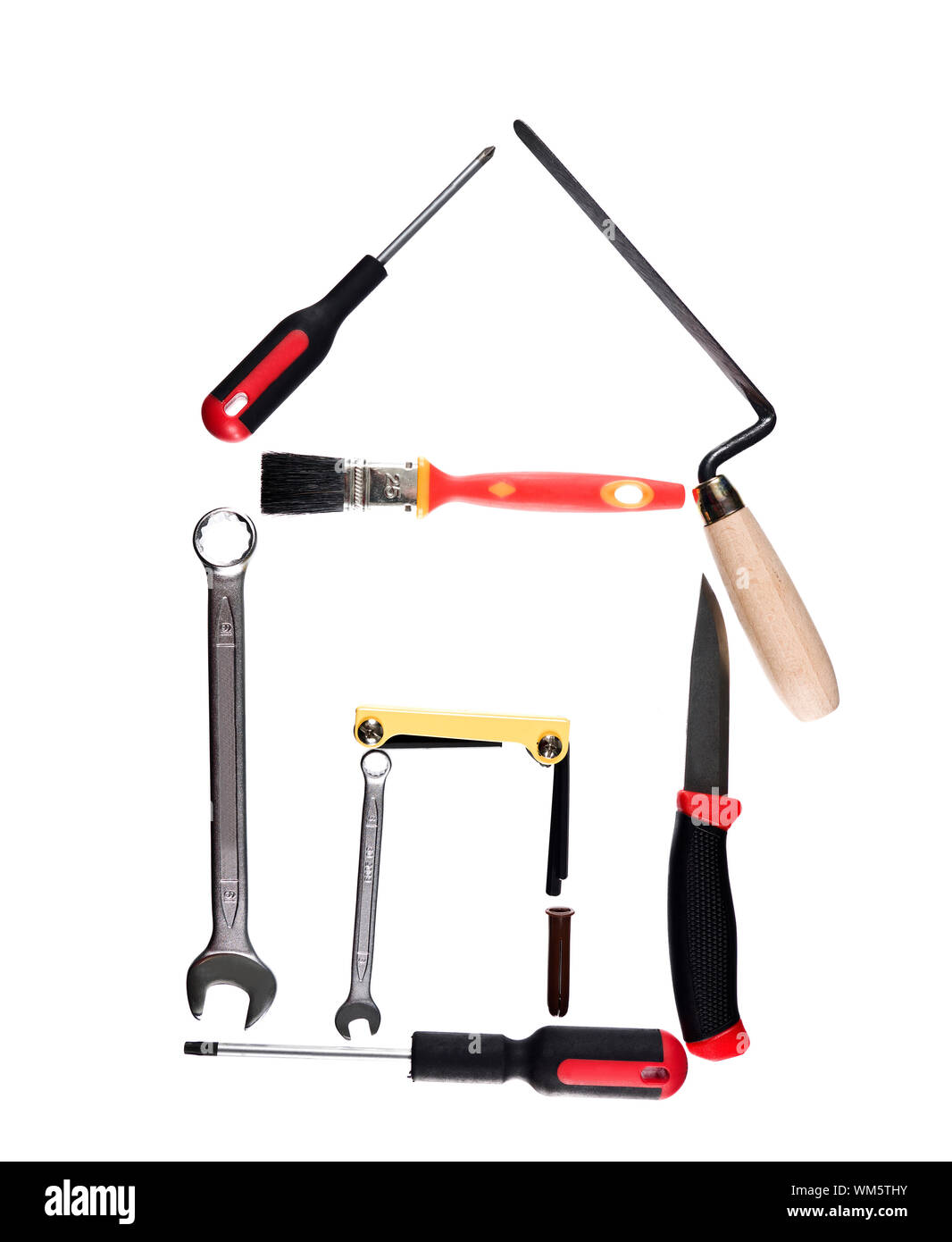 House made of tools isolated on a white background Stock Photo - Alamy