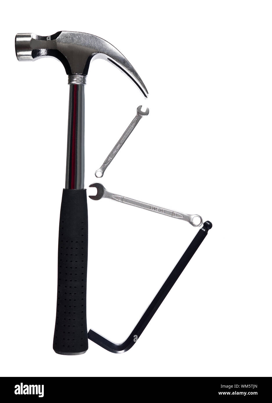 Letter 'B' made of tools isolated on white Stock Photo - Alamy