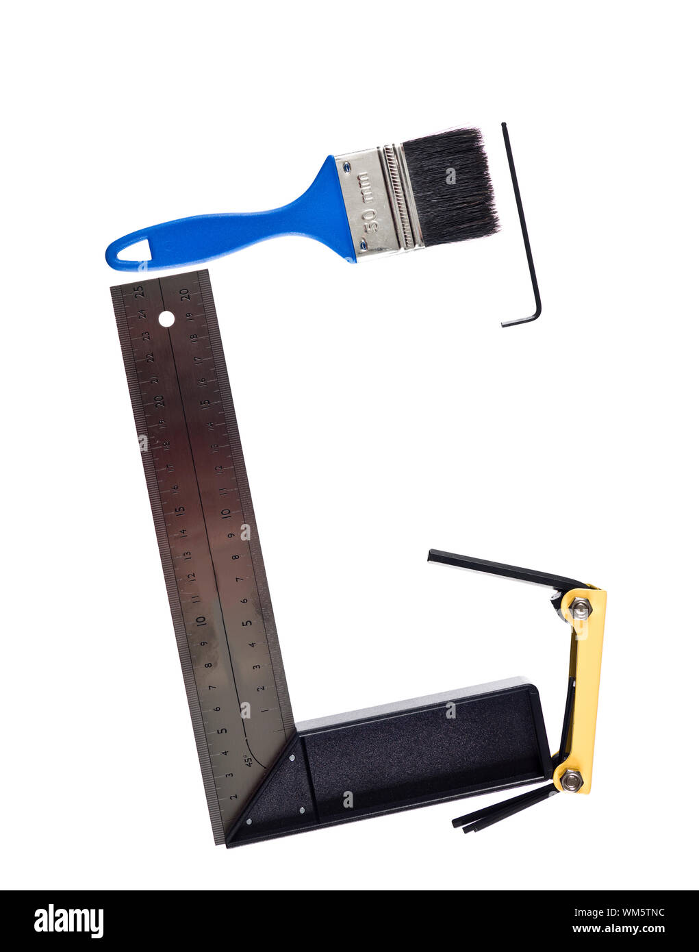 Letter 'G' made of tools isolated on white Stock Photo - Alamy