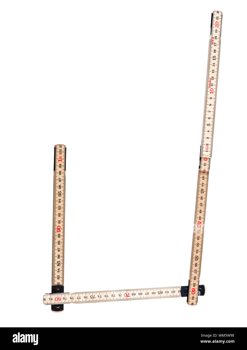 Letter 'J' made of a folding ruler Stock Photo - Alamy