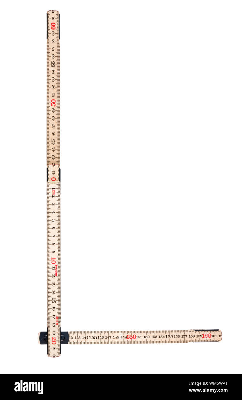 Letter 'L' made of a folding ruler Stock Photo - Alamy
