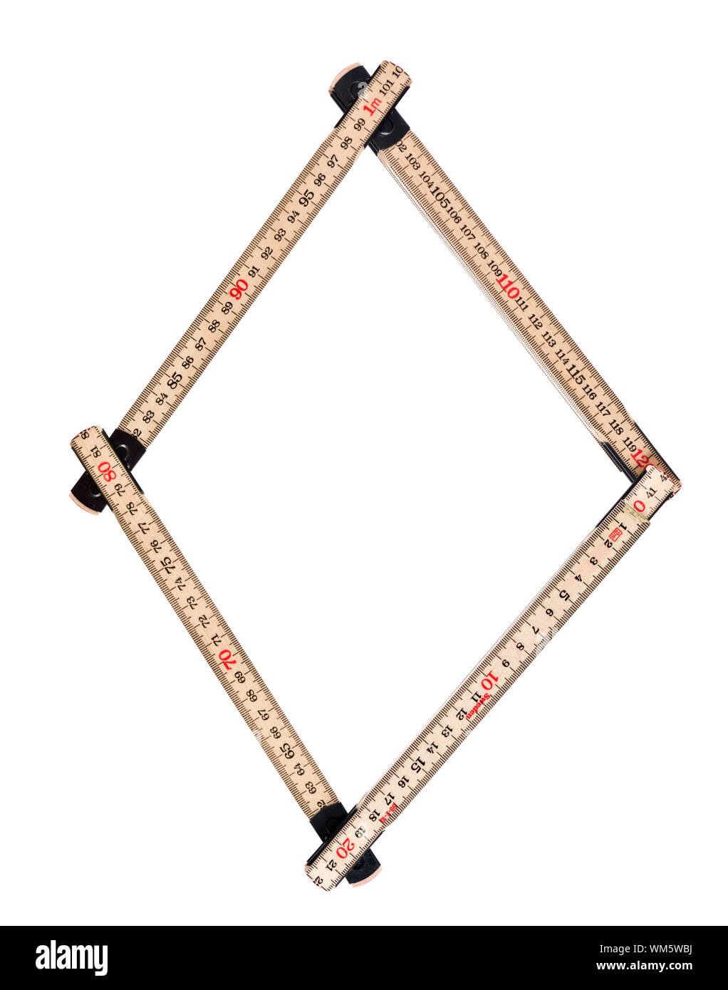 Letter 'O' made of a folding ruler Stock Photo - Alamy