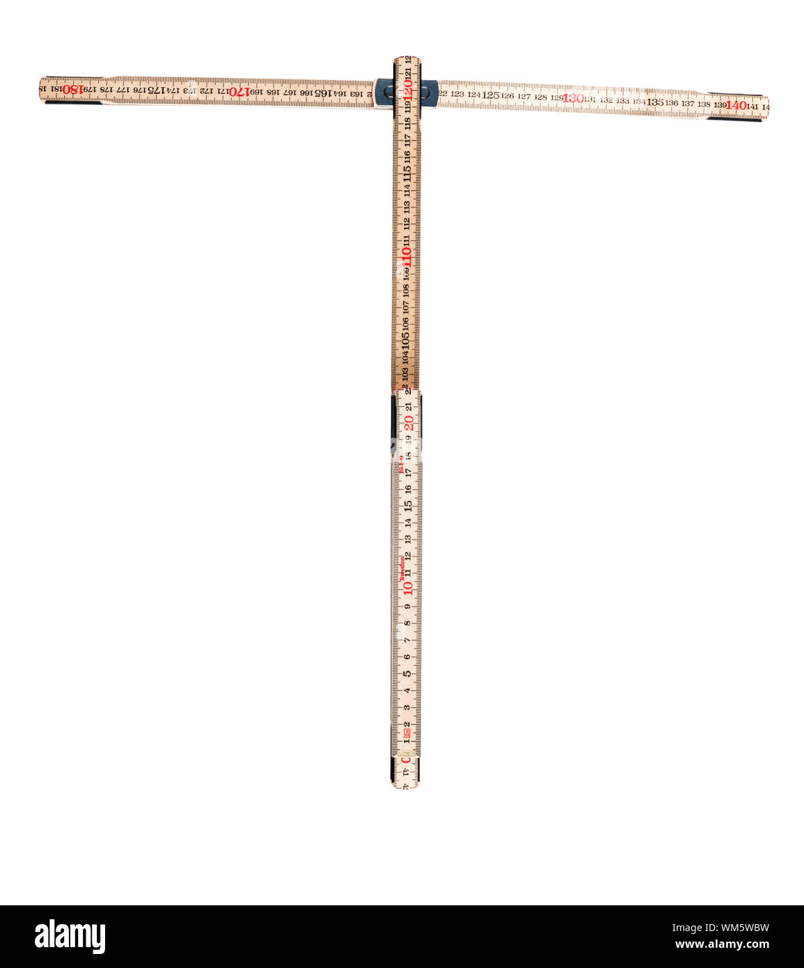 Letter 'T' made of a folding ruler Stock Photo - Alamy