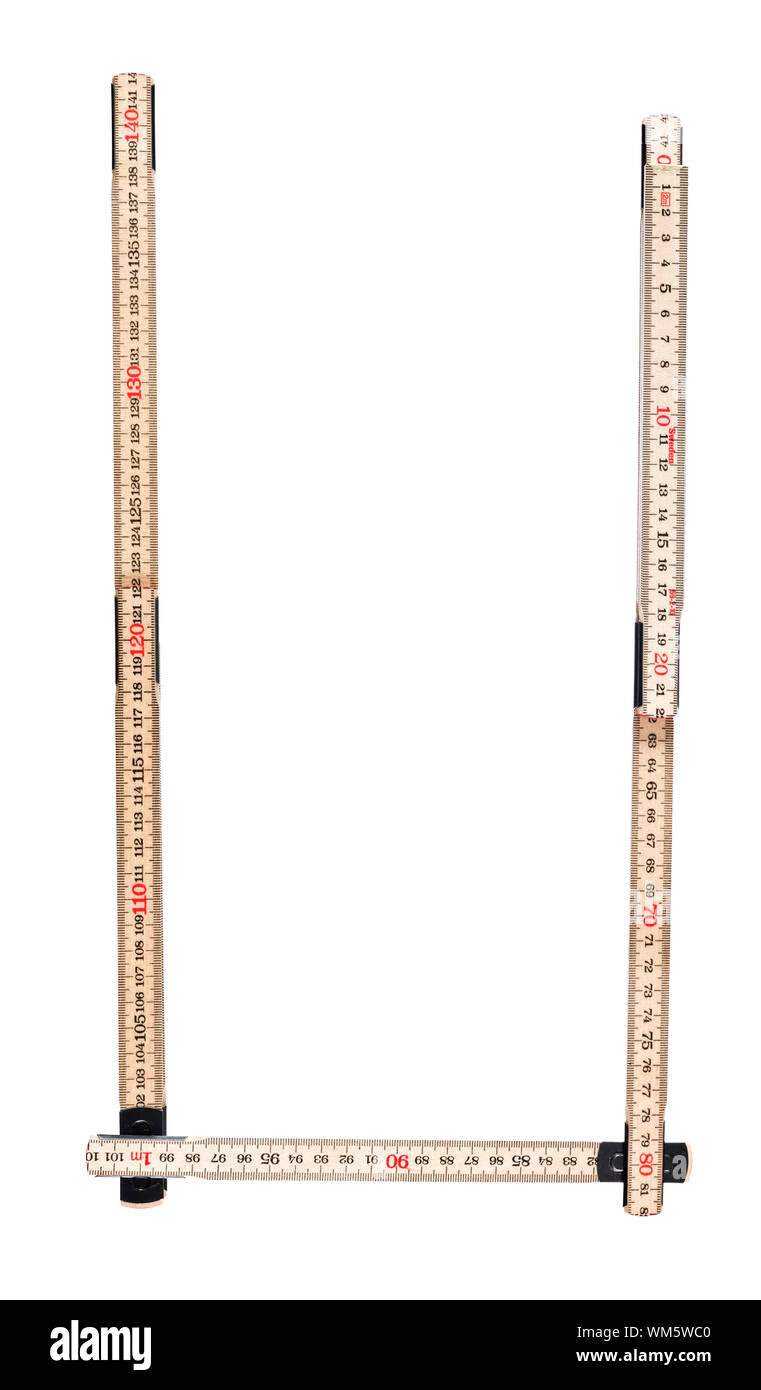 Letter 'U' made of a folding ruler Stock Photo - Alamy