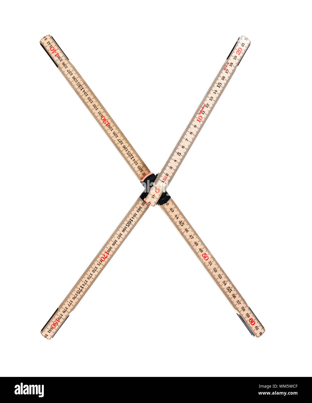 Letter 'X' made of a folding ruler Stock Photo - Alamy