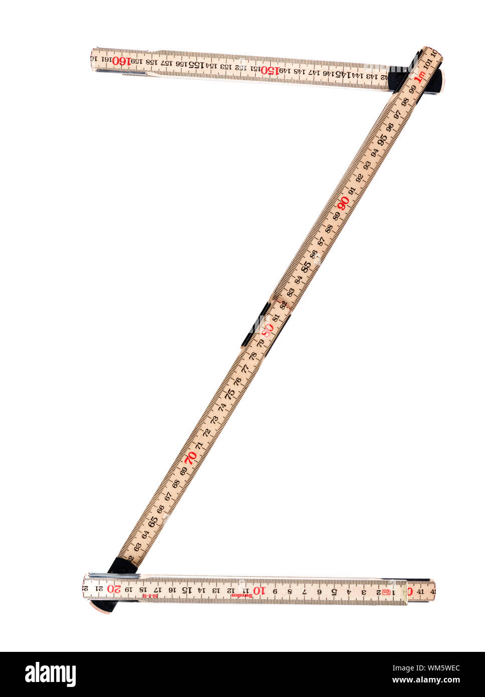 Letter 'Z' made of a folding ruler Stock Photo - Alamy