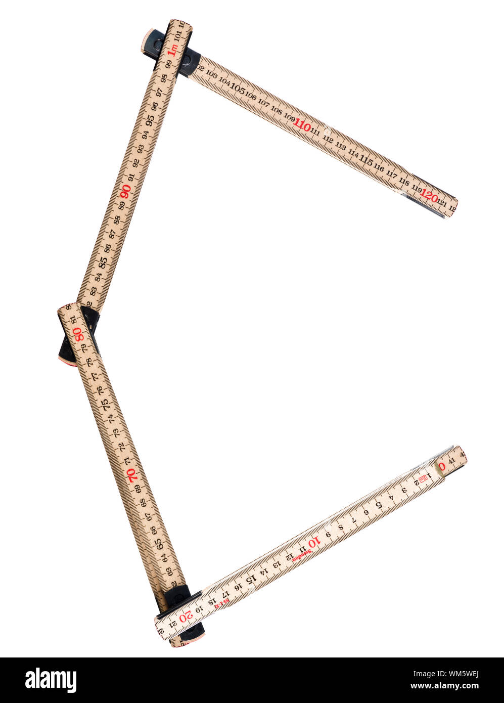Letter 'C' made of a folding ruler Stock Photo - Alamy