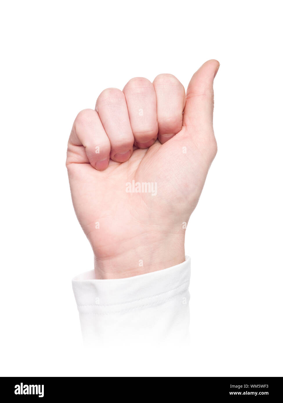 Letter 'A' in sign language, isolated on a white background Stock Photo ...