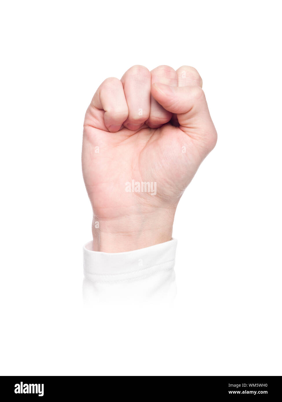 Letter 'S' in sign language, isolated on a white background Stock Photo ...