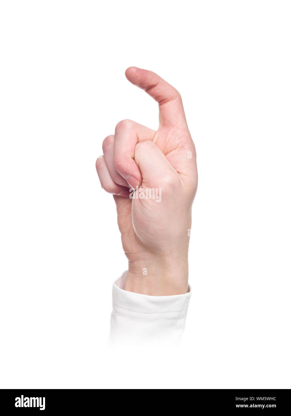 Letter 'X' in sign language, isolated on a white background Stock Photo ...